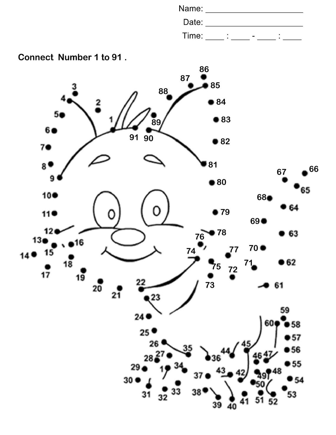Coloring Pictures Animals,connect the Dots Book for Kids,printable ...