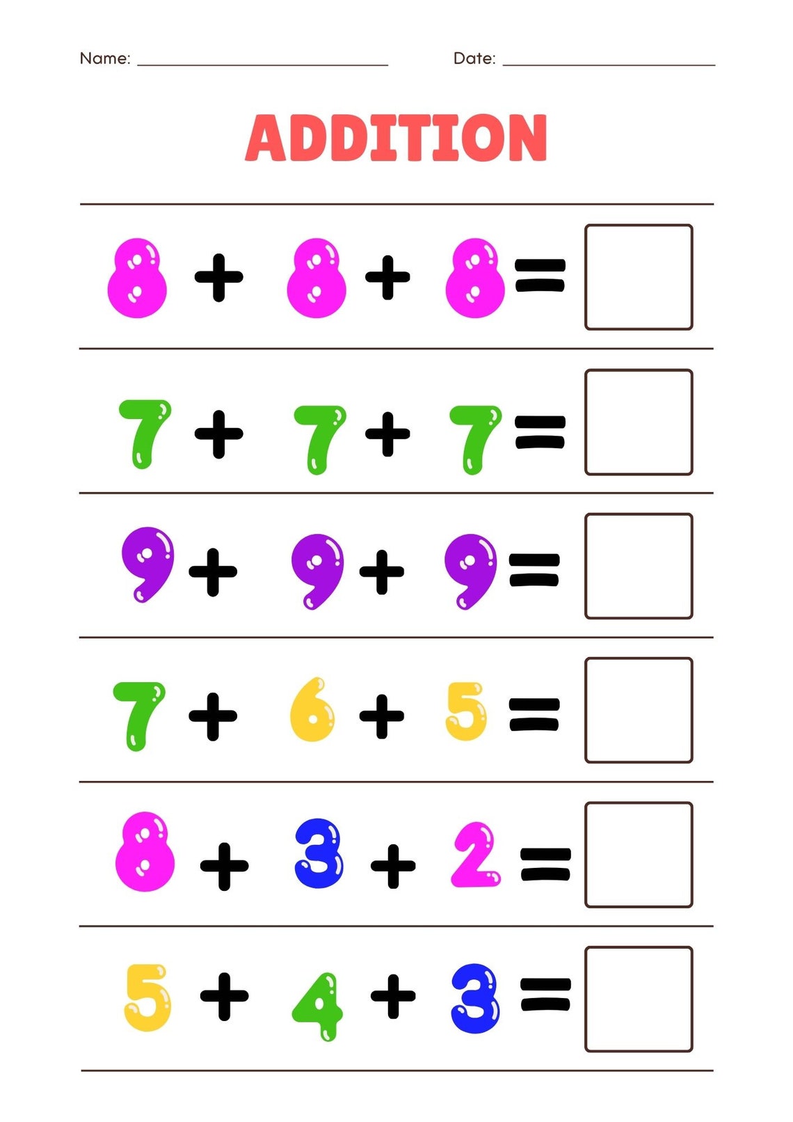20 Printable Kindergarten Addition Worksheets, Picture Addition and ...