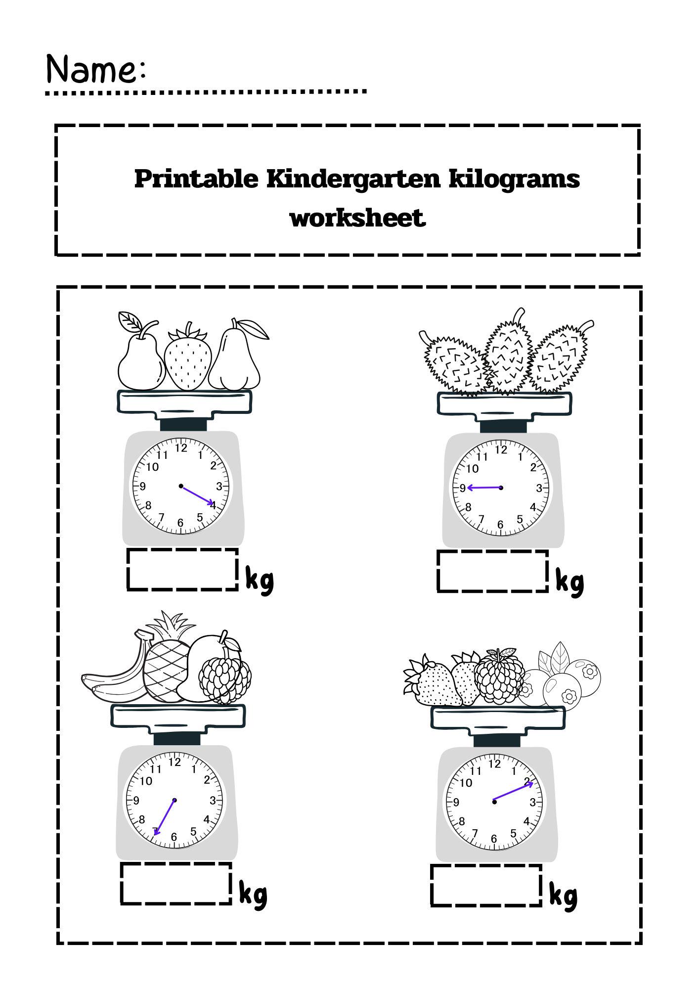 Kilograms And Grams Worksheets For Grade 2