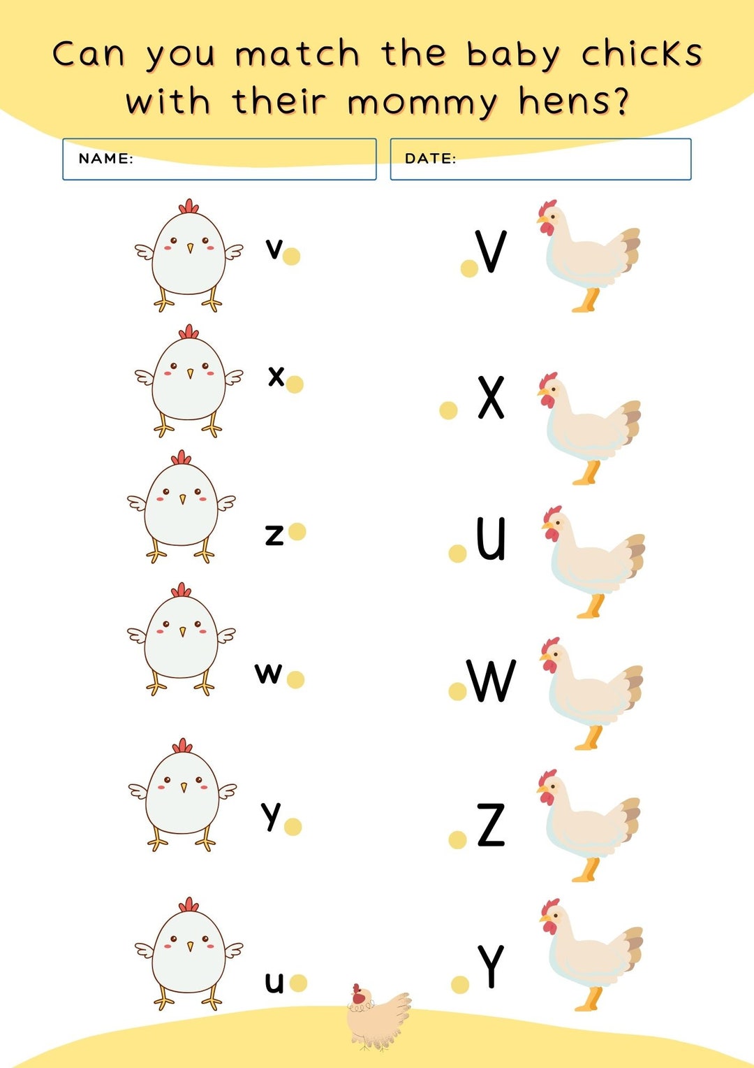 Alphabet Matching Activity A-Z - Etsy