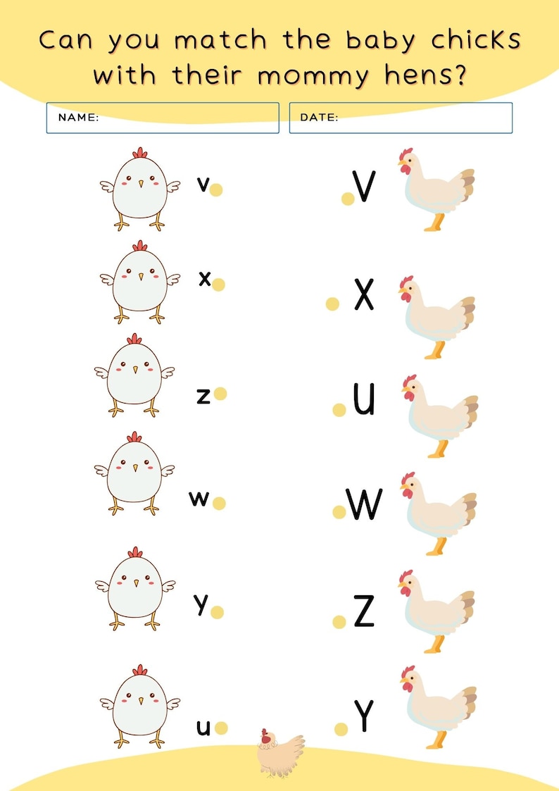 Alphabet Matching Activity A-Z - Etsy