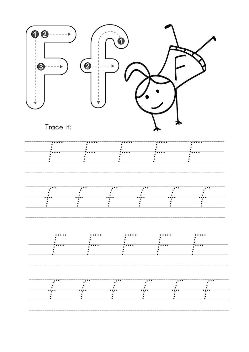 Alphabet Tracing Worksheets: Handwriting Practice for Kids (printable ...