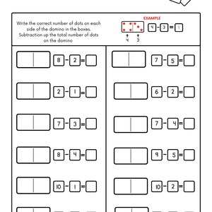 20 Printable Domino Addition Worksheets | 1st Grade & Kindergarten Math ...