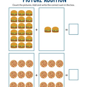 40 Printable Kindergarten Addition Worksheets, Picture Addition and ...