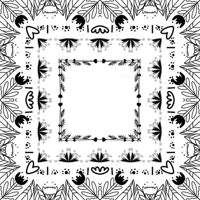 Doodle Frame Clipart,hand Drawn Border Clipart,letter Frame, Cute ...