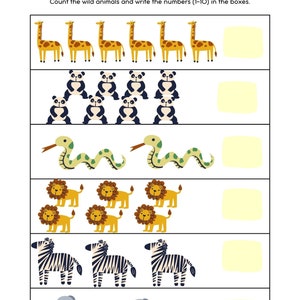 Counting Objects 1-20 Worksheet: Homeschool Math (PDF) - Etsy