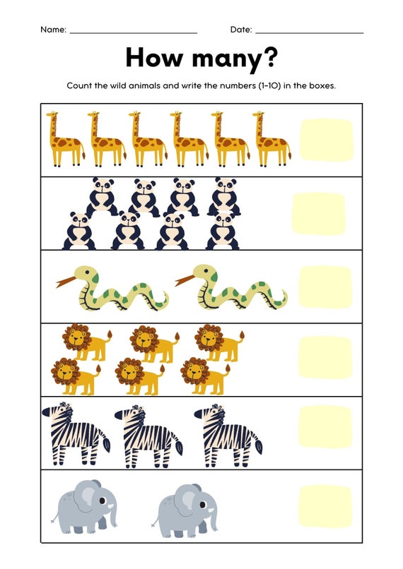 Hojas De Trabajo Para Contar Objetos
