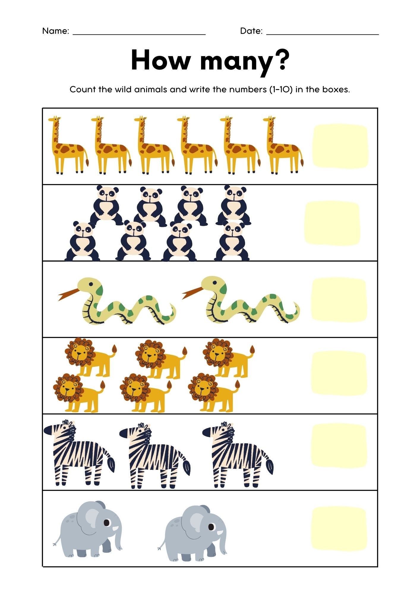 Counting Objects to 20, Number 1 to 20, Kindergarten Worksheet ...