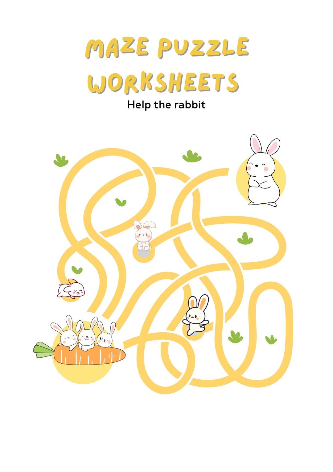 20 Printable Spring Maze Puzzle Worksheets for Kindergarten ...