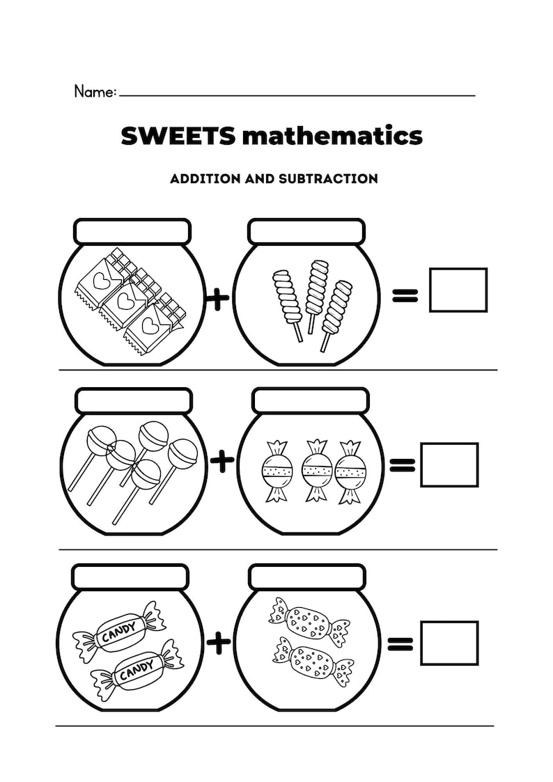 20 Printable Kindergarten Addition Worksheets, Picture Addition and ...