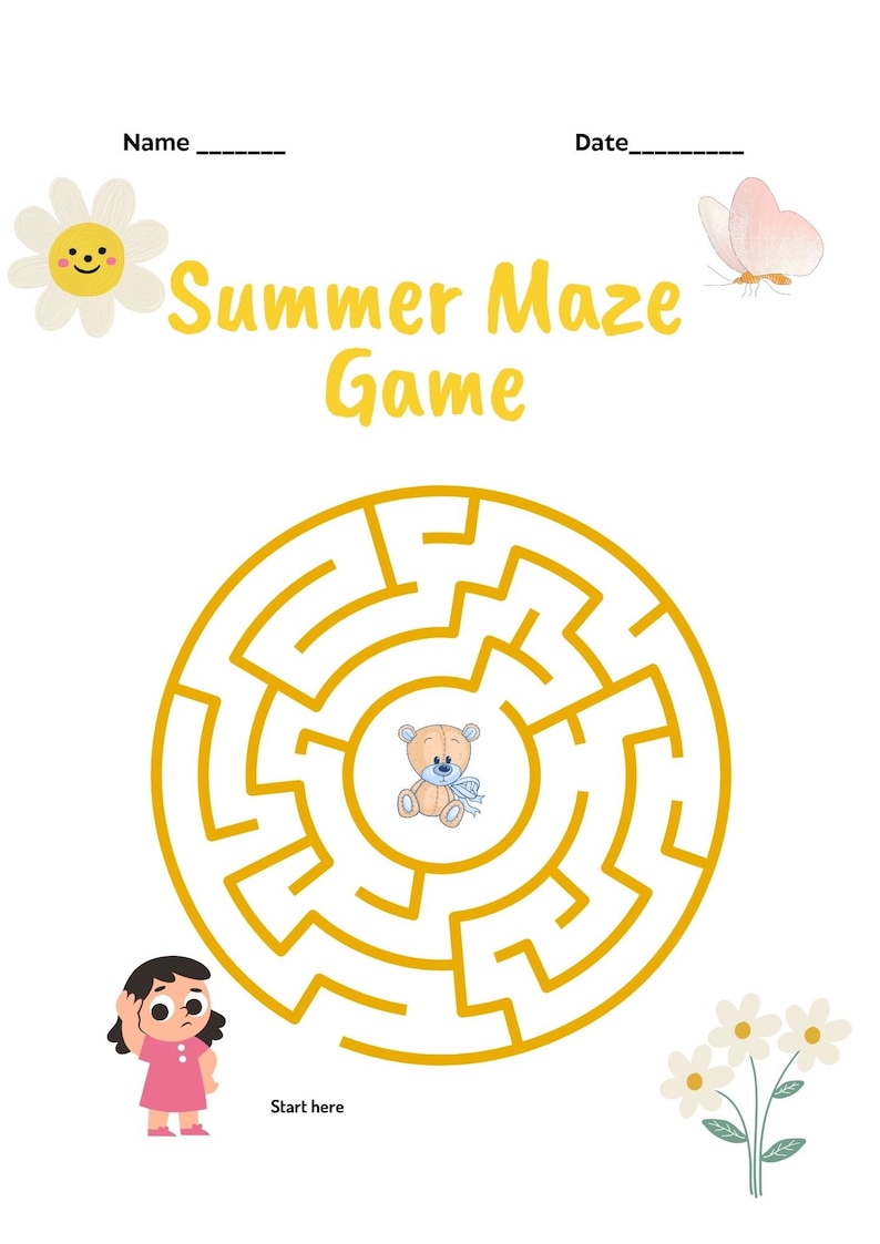24 Printable Spring Maze Puzzle Worksheets for Kindergarten ...