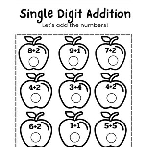 40 Printable Addition & Subtraction Worksheets: Kindergarten Homeschool ...