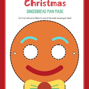 14 Printable Christmas Masks, Printable Christmas Costume, Christmas ...