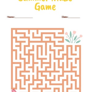 24 Printable Spring Maze Puzzle Worksheets for Kindergarten ...