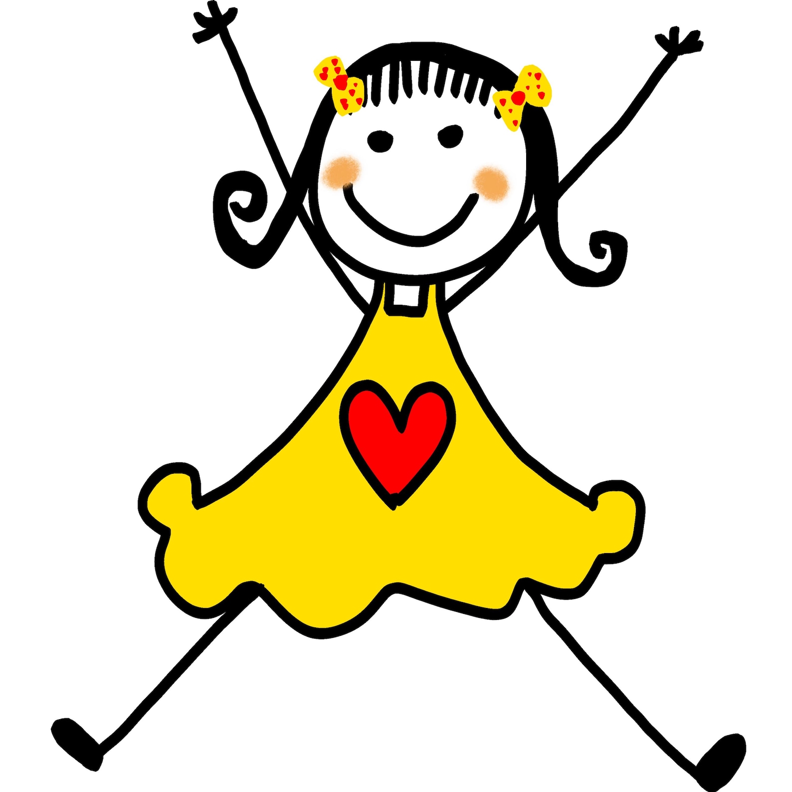 Doodle Boy and Girl Clipart,stick Figure Clipart,friend Clipart,outline ...