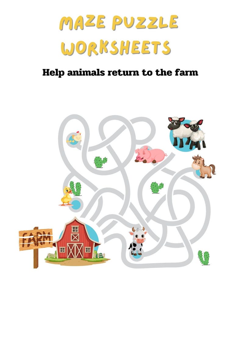 20 Printable Spring Maze Puzzle Worksheets for Kindergarten ...