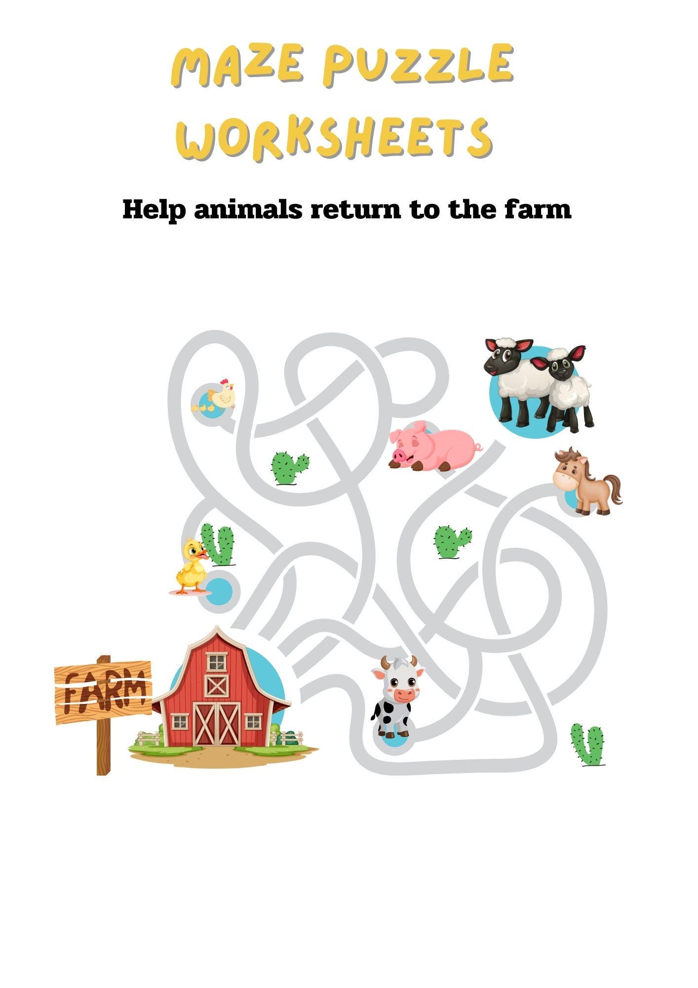 20 Printable Spring Maze Puzzle Worksheets for Kindergarten ...