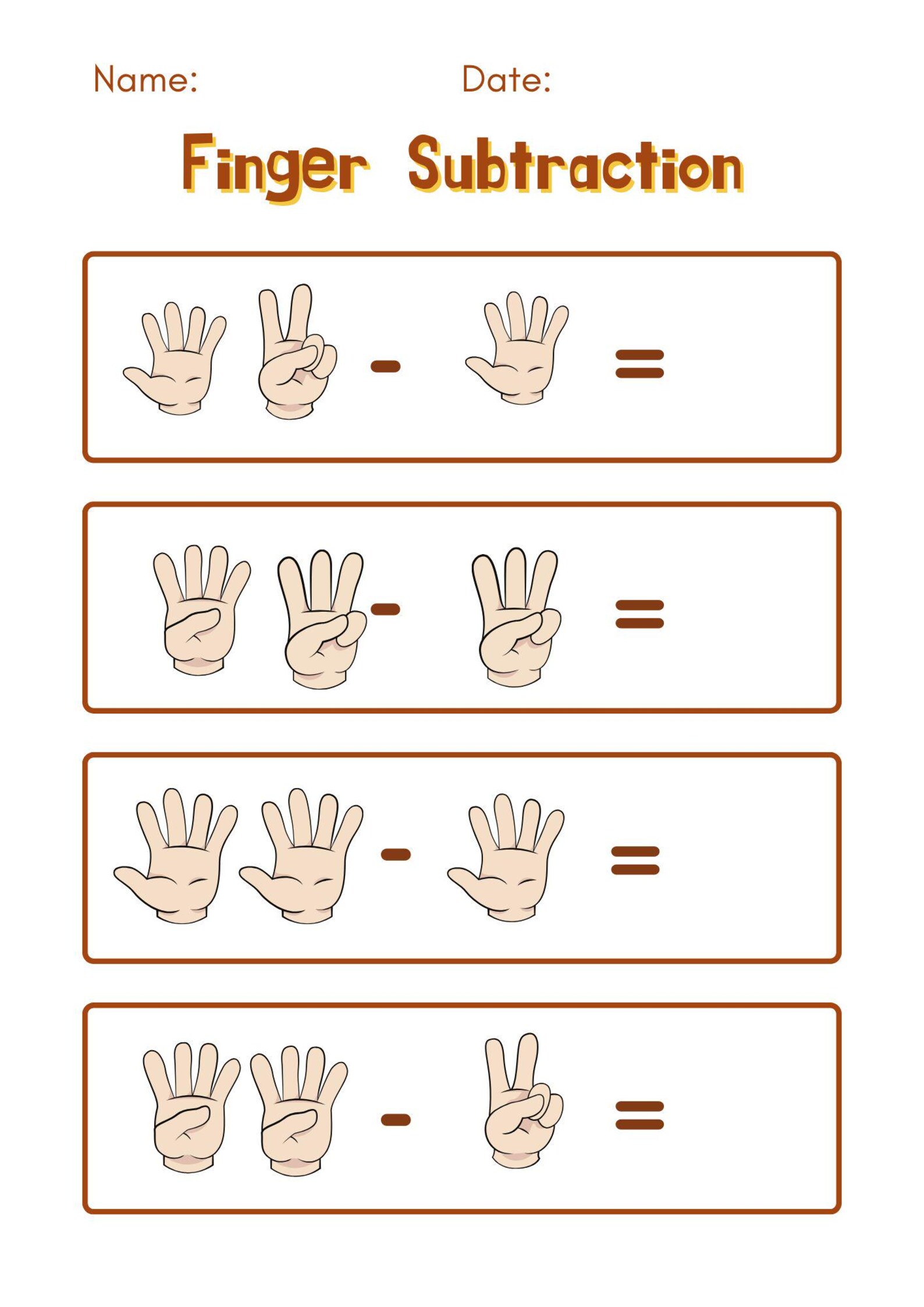 Math Worksheets: Finger & Domino Addition for Kindergarten (printable ...