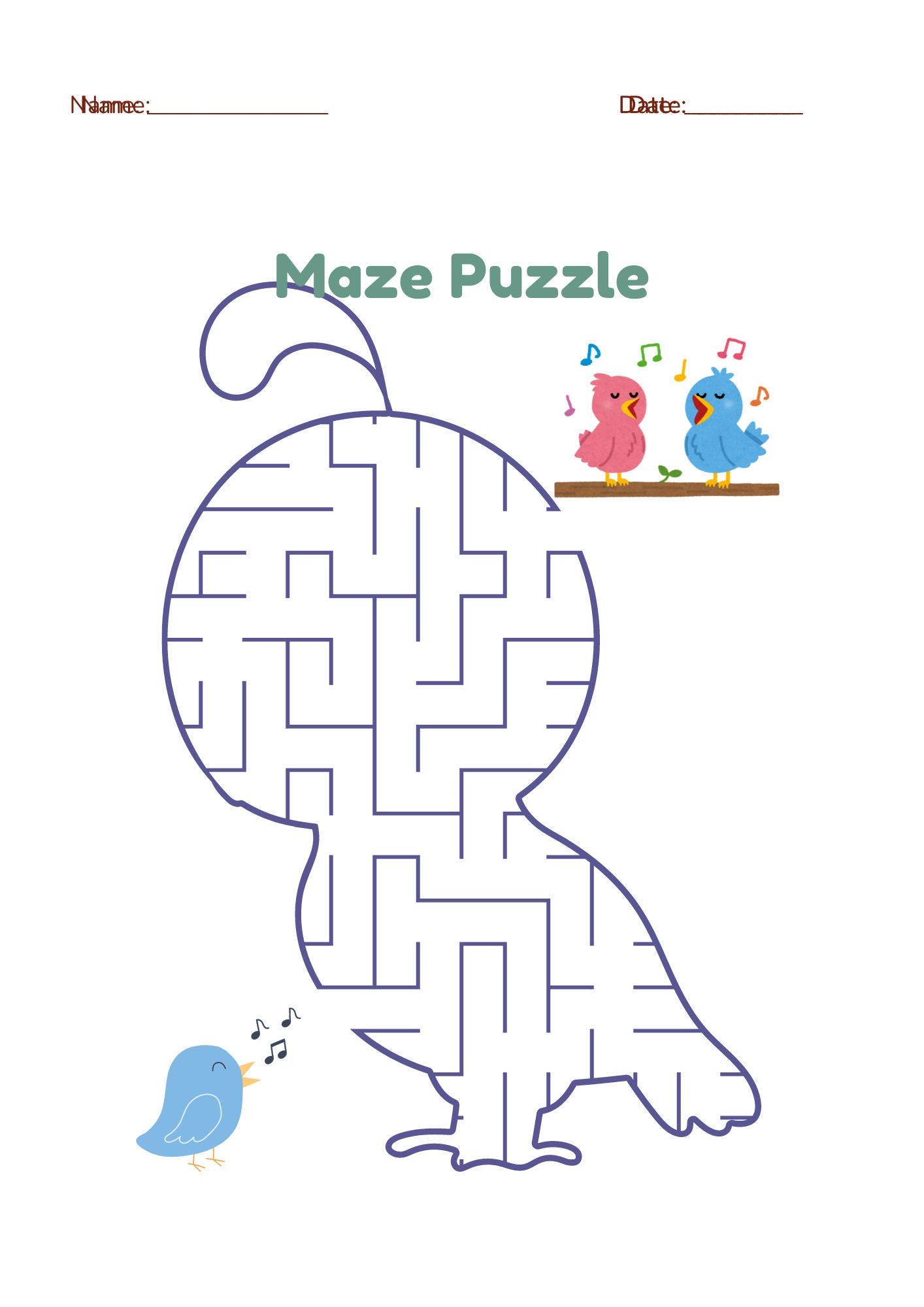 32 Printable Spring Maze Puzzle Worksheets for Kindergarten ...