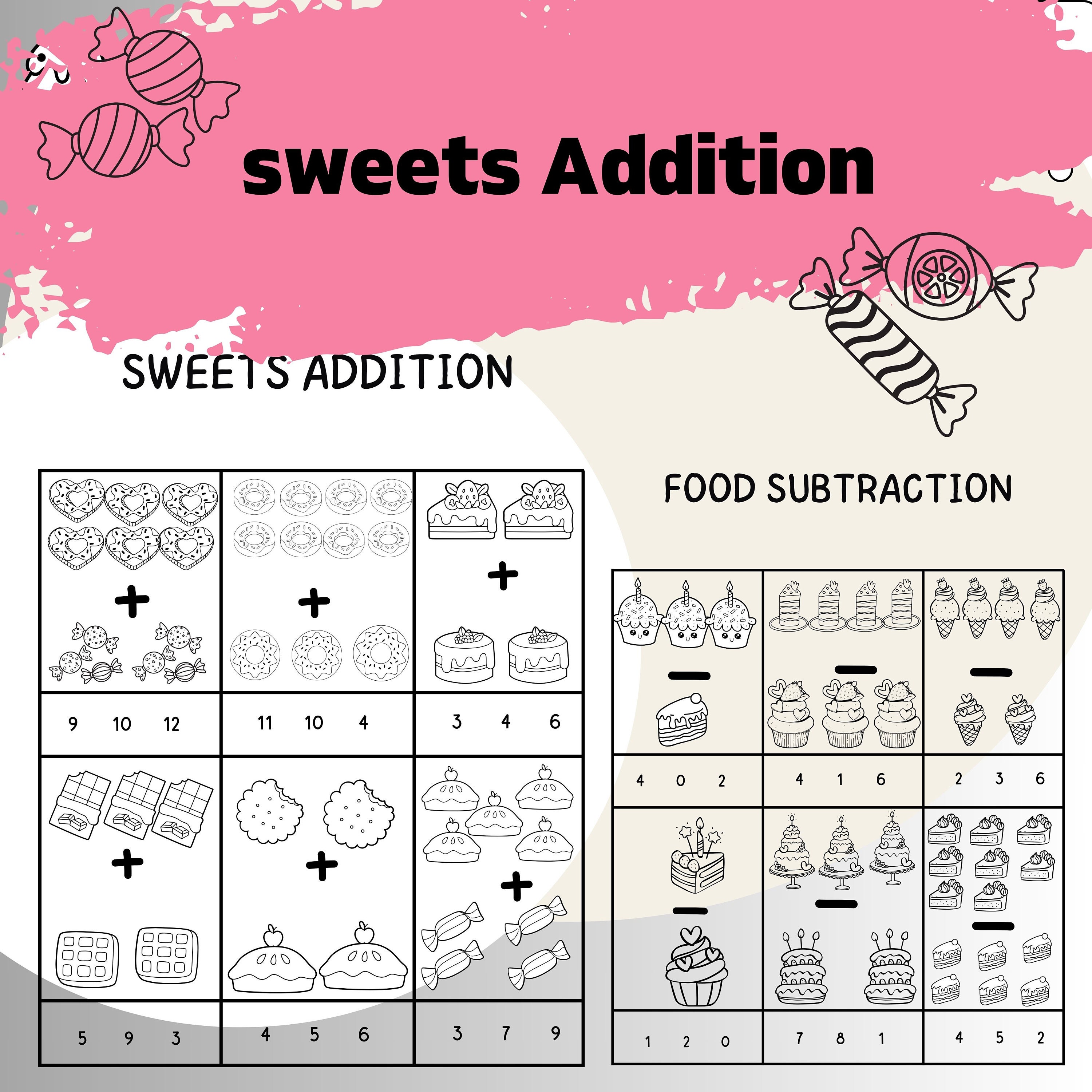 20 Printable Kindergarten Addition Worksheets, Picture Addition and ...