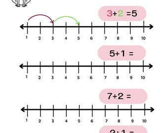 Number Line Subtraction, Numbers 1-10, 10 Printable Worksheets ...