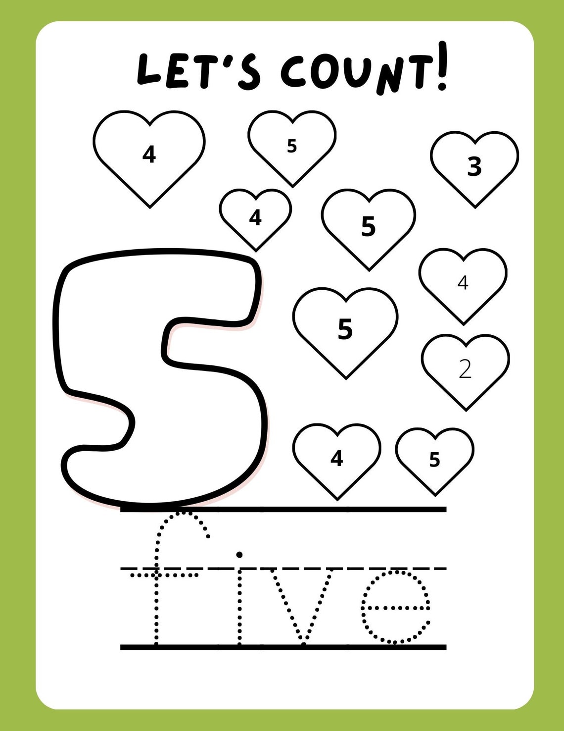 Number Tracing for Kids,color, Count, & Trace Number Pages, Numbers 1 ...
