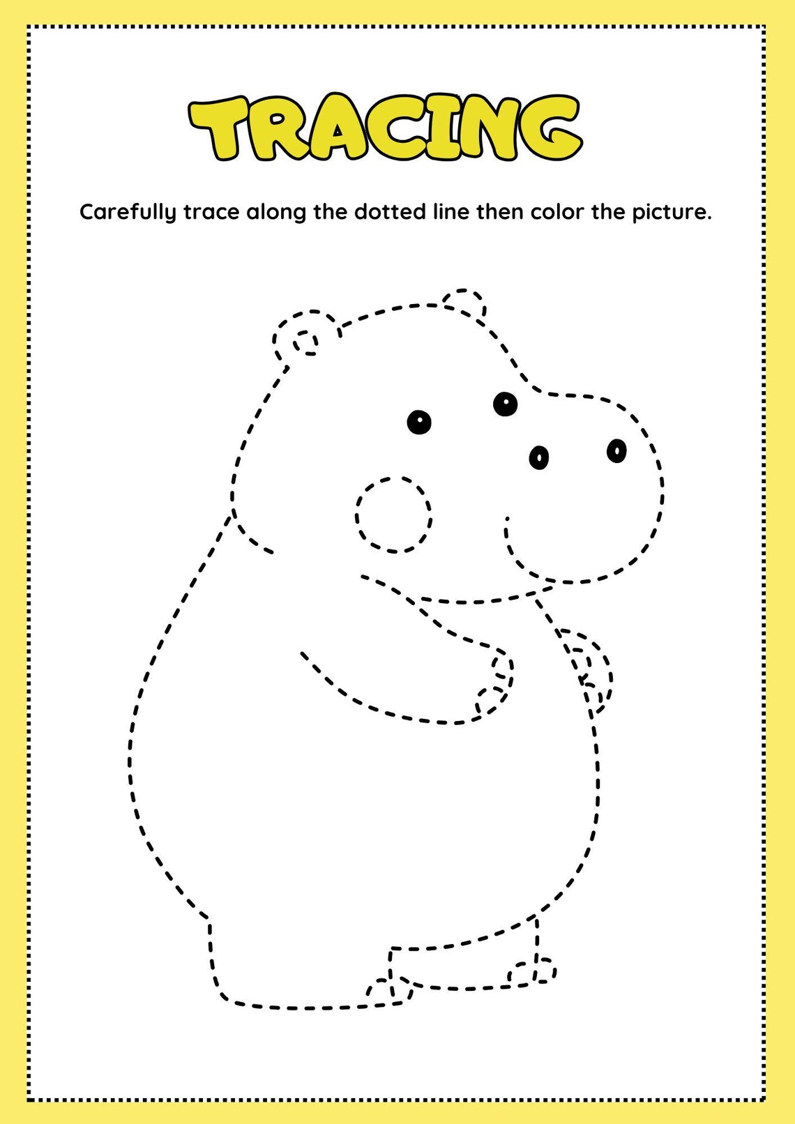 Animal Tracing Worksheets: Preschool Learning Printable - Etsy
