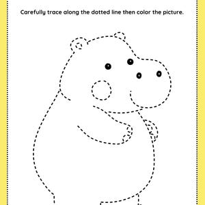 40 Animal Tracing Tracing Worksheets, Printable Preschool Trace Pages ...