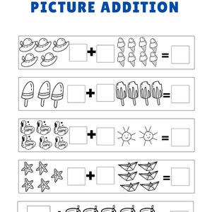 20 Printable Kindergarten Addition Worksheets, Picture Addition and ...
