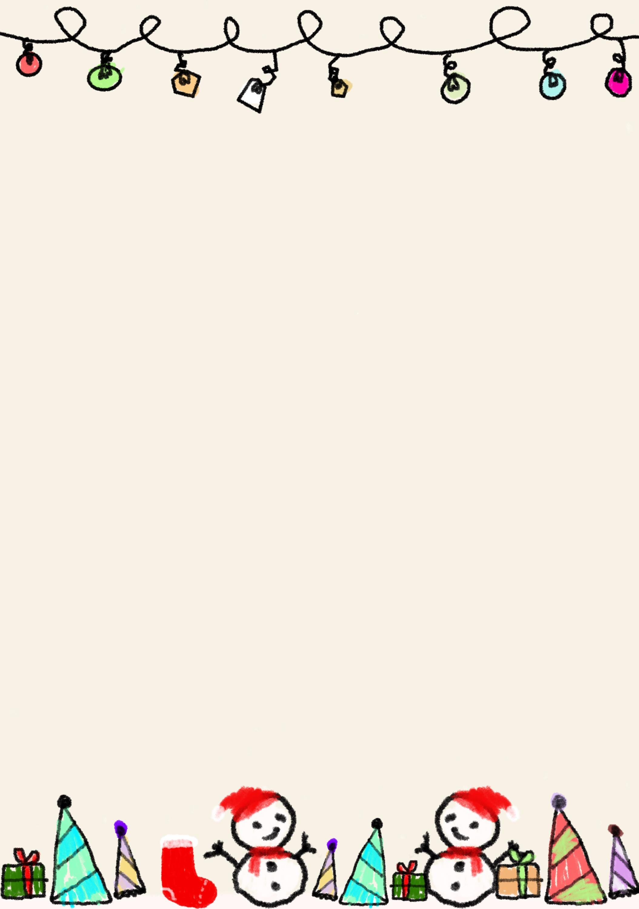 Christmas Doodle Frame PNG | Hand-drawn Border Digital Download - Etsy