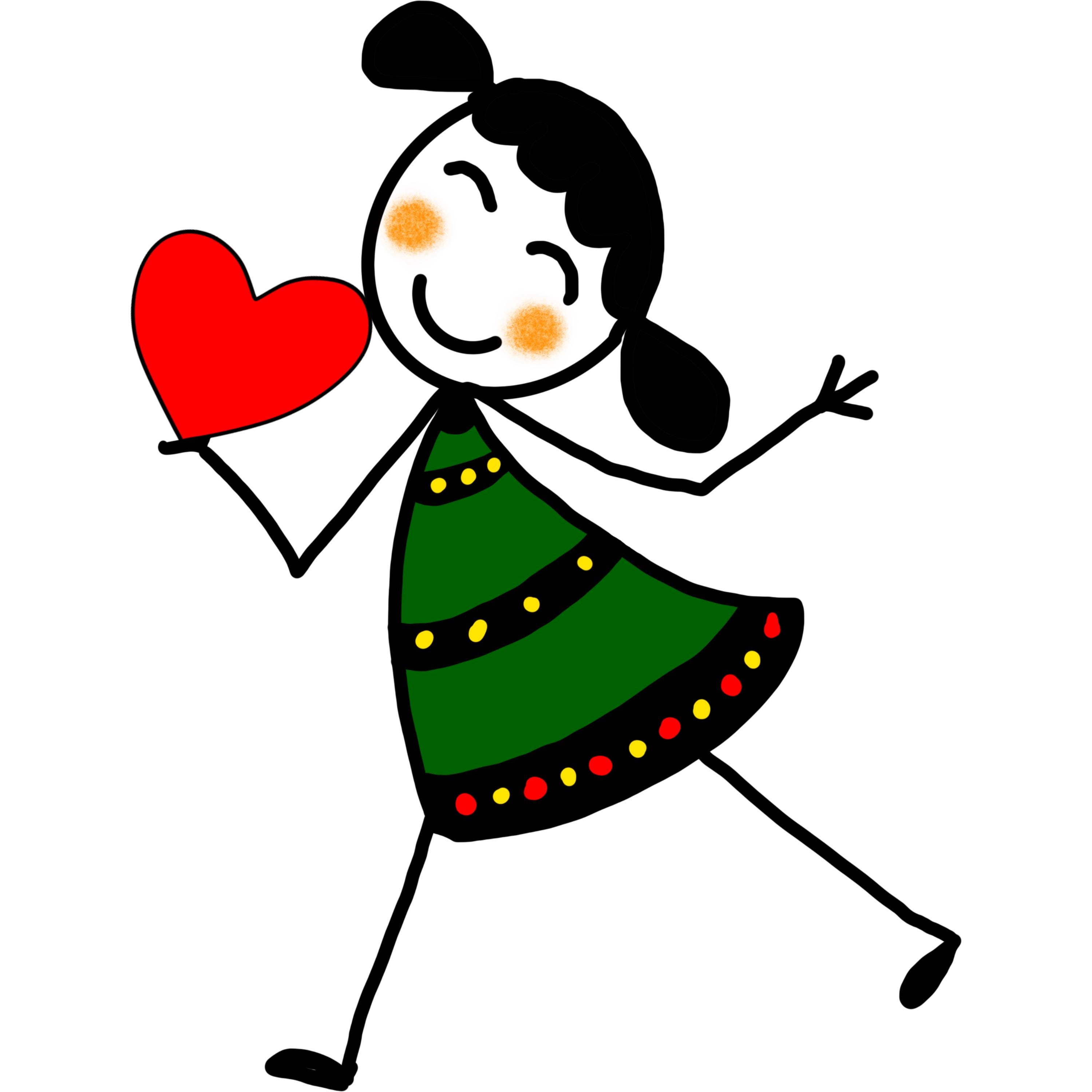 Doodle Boy and Girl Clipart,stick Figure Clipart,friend Clipart,outline ...