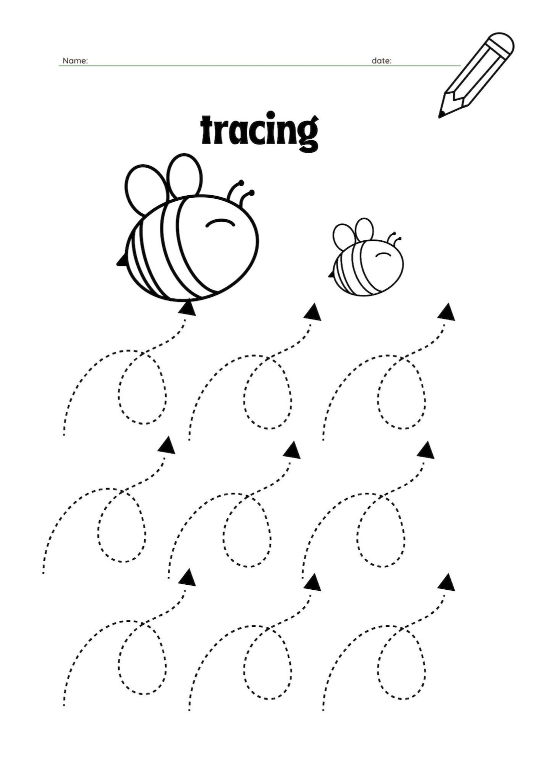 60 Preschool Line Tracing Worksheets: Homeschool Kindergarten Learning ...