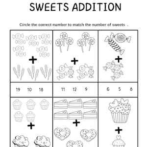 20 Printable Kindergarten Addition Worksheets, Picture Addition and ...