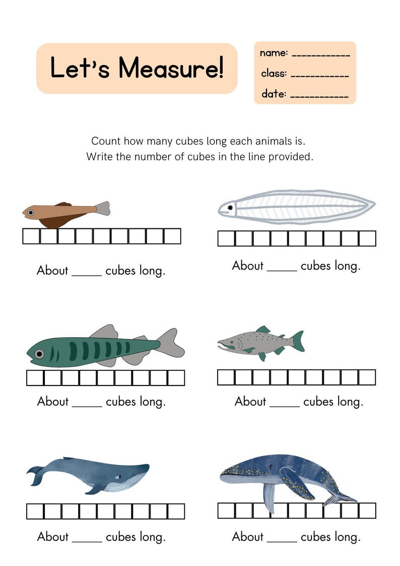 Big and Small Worksheet: Preschool Math Activity (printable) - Etsy