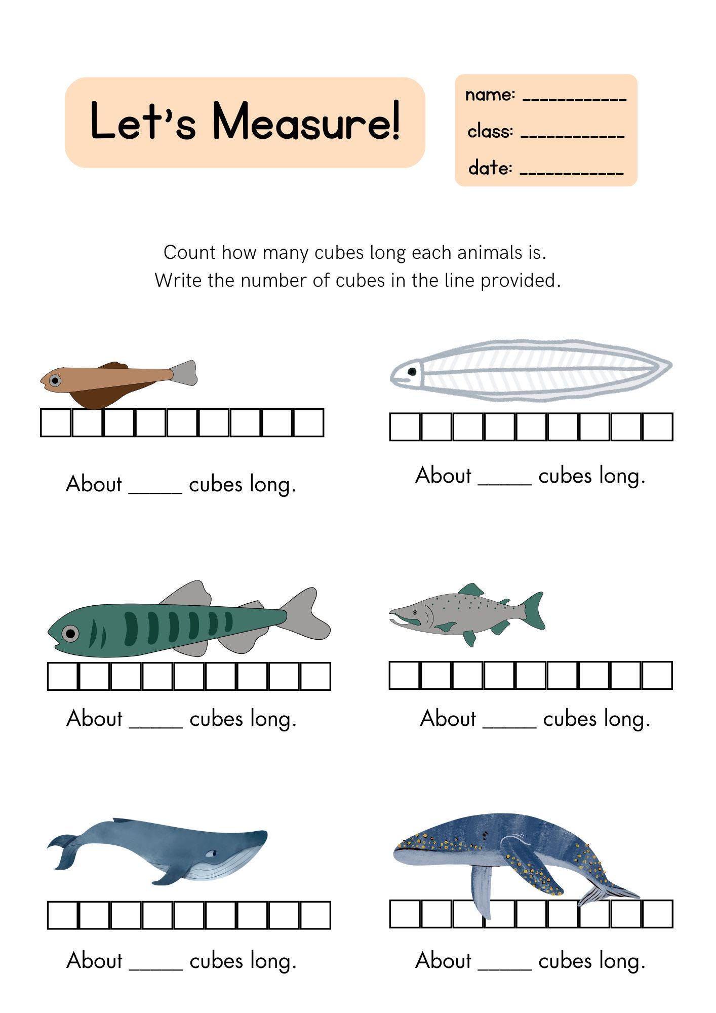 Big and Small Worksheet: Preschool Math Activity (printable) - Etsy