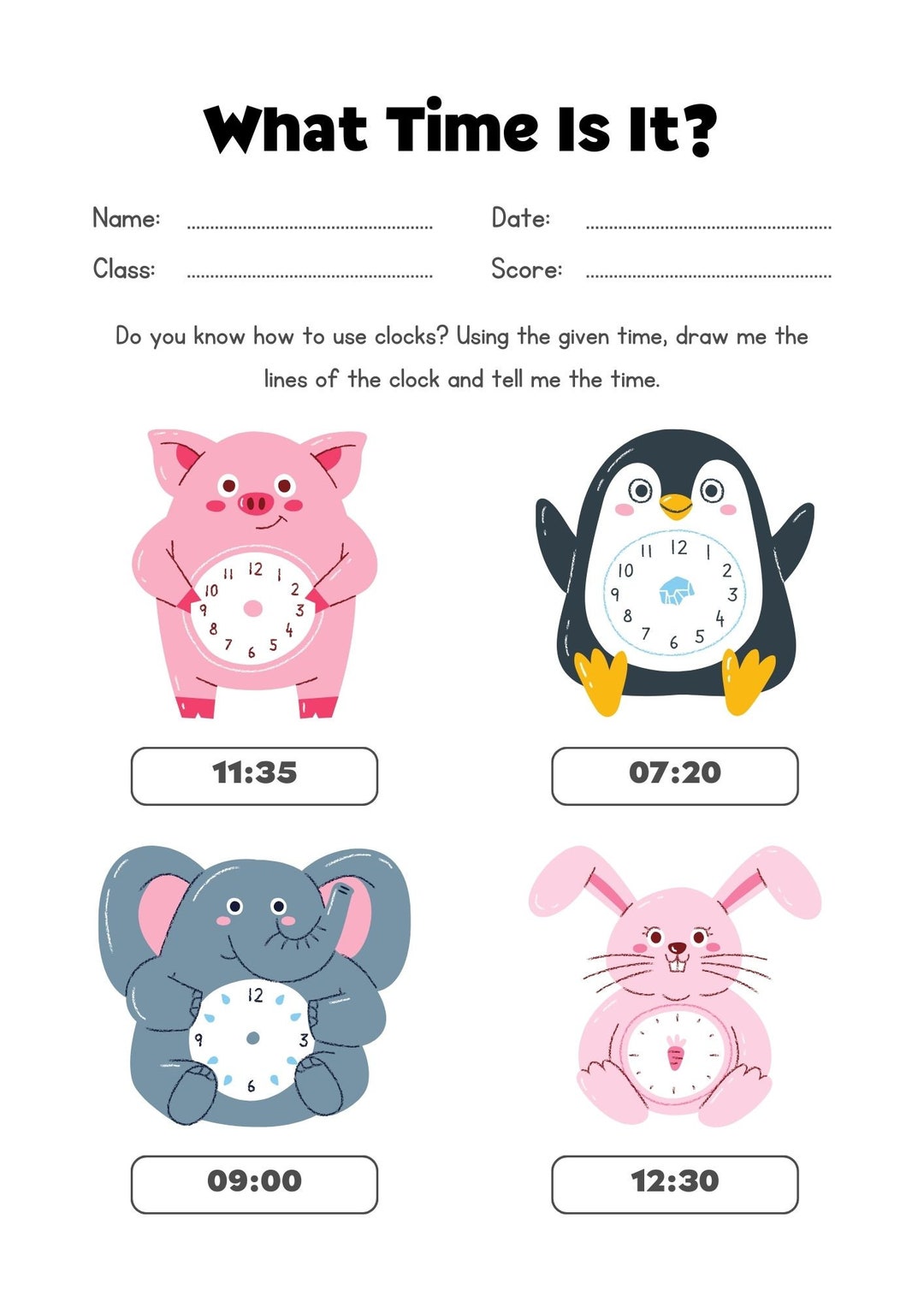 20 Printable 1st Grade Worksheet what Time is It Learn Time Analog ...