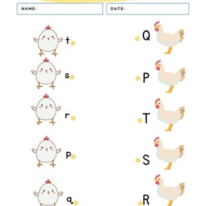 Alphabet Matching Activity A-Z - Etsy