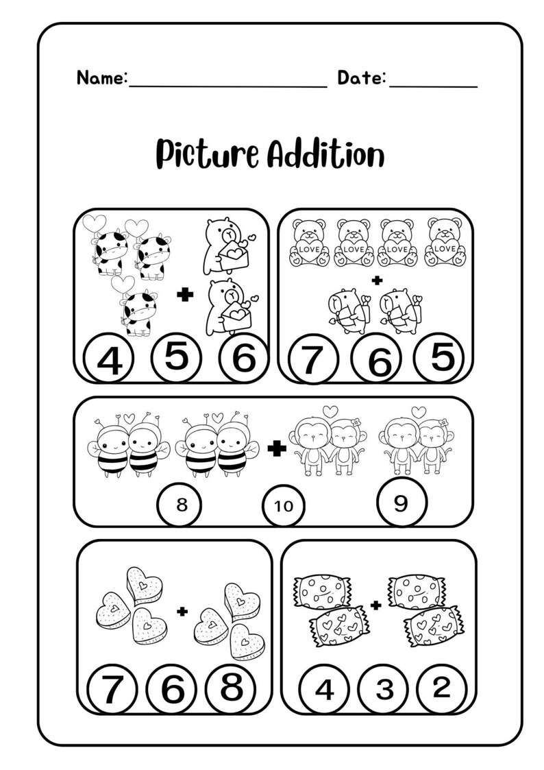 20sweets Addition and Subtraction to 10 - Etsy