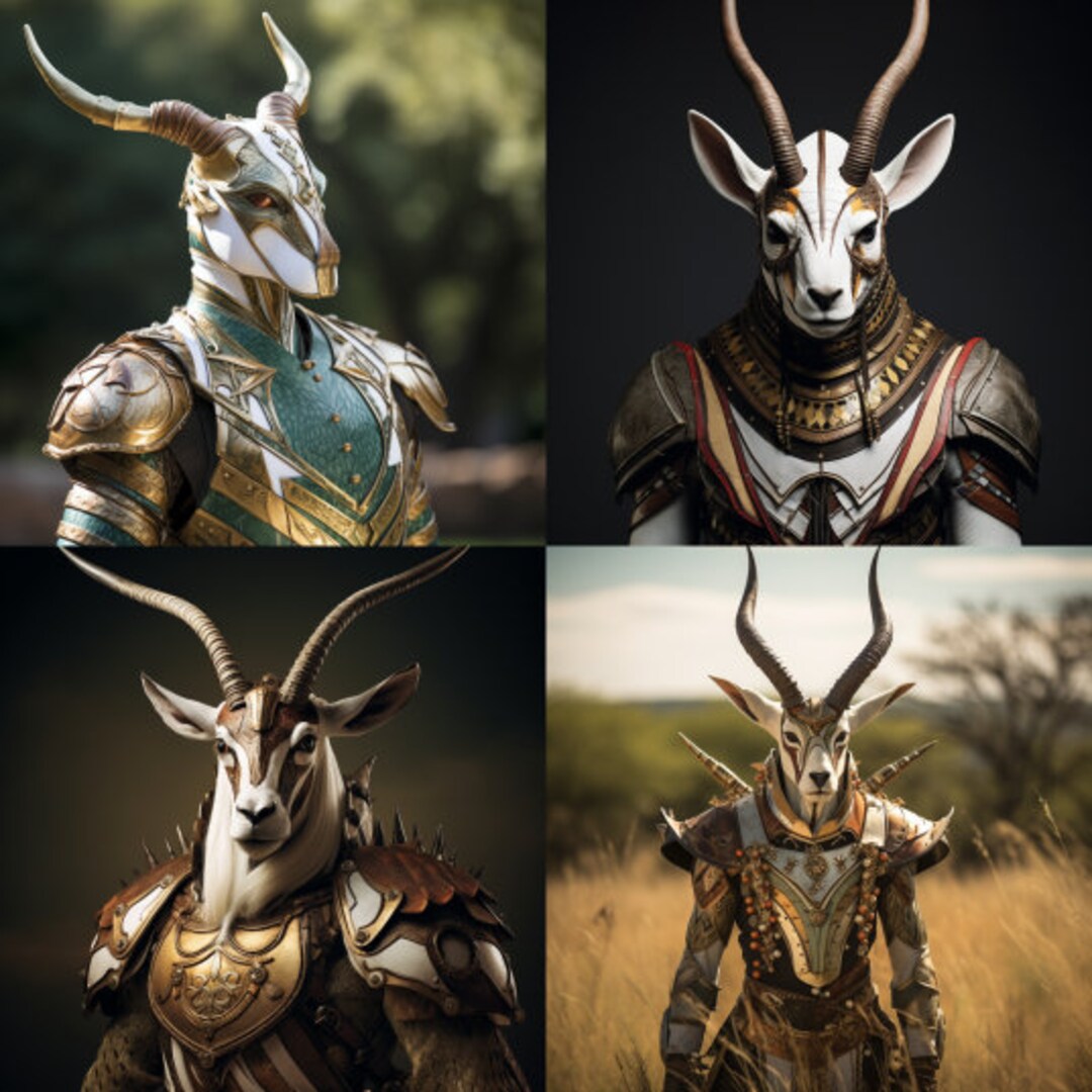Springbok Suit of Armor Artwork South Africa National Animal - Etsy