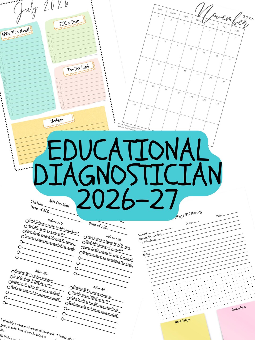 Educational Diagnostician 26-27 Planner - Etsy