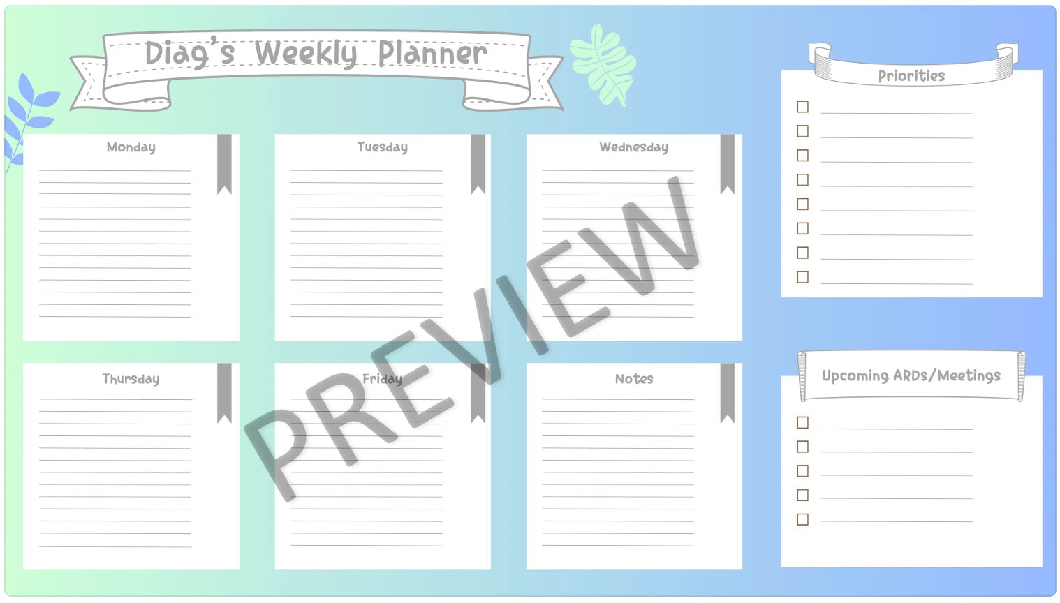 Diagnostician Weekly Planner - Etsy