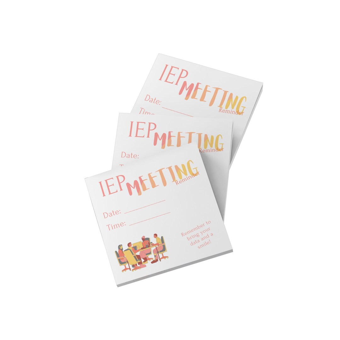 IEP Meeting Reminder Sticky Note - Etsy
