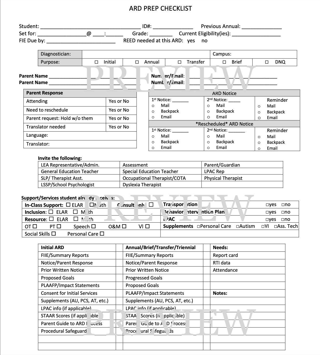 ARD Checklist - Etsy