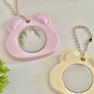 Bear Keyring/ Jesmonite Keyring/ Bear Mirror/ Cute Keyring - Etsy