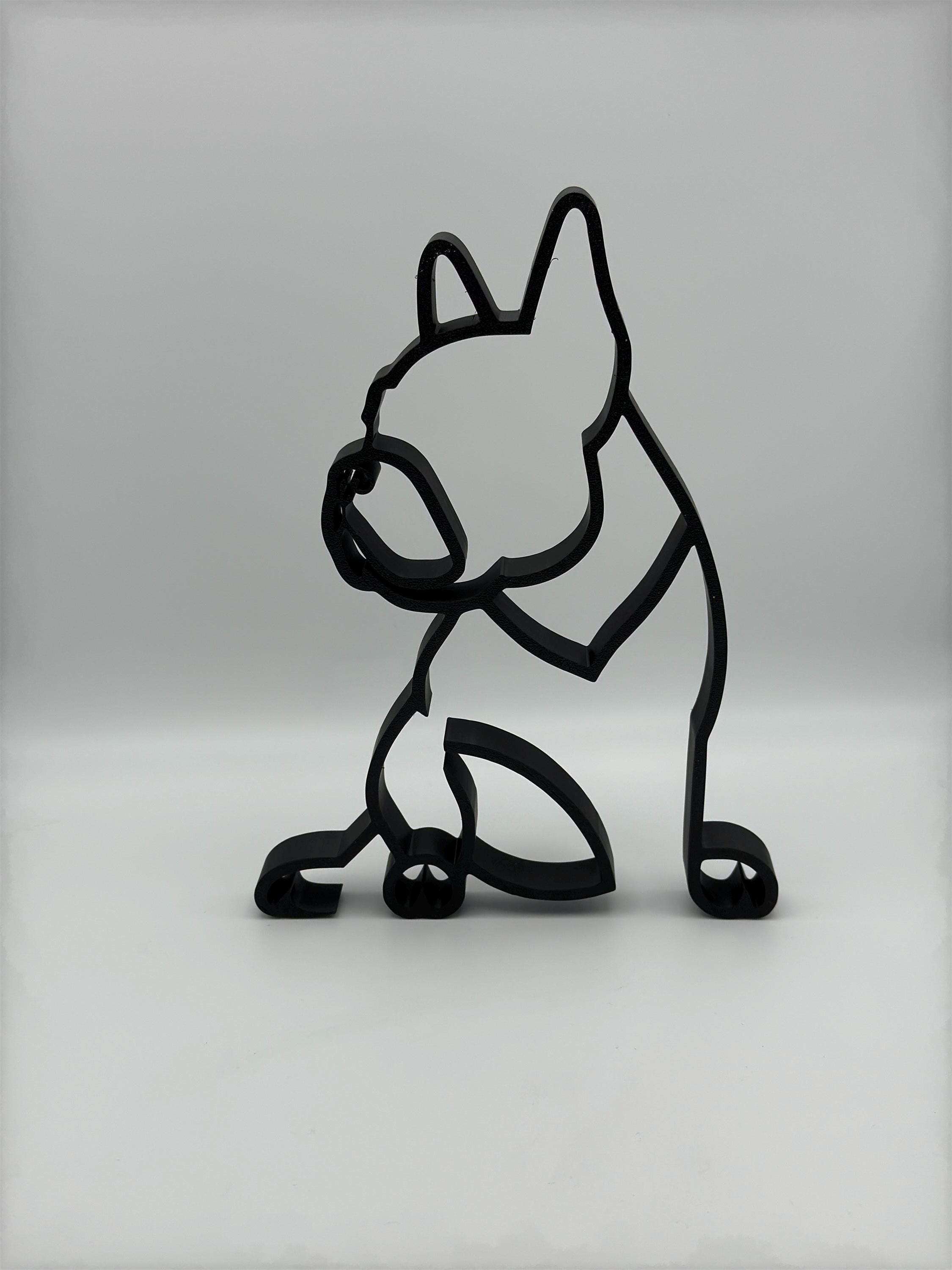 Minimalist French Bulldog Sculpture: 3D Printed Frenchie Art - Etsy