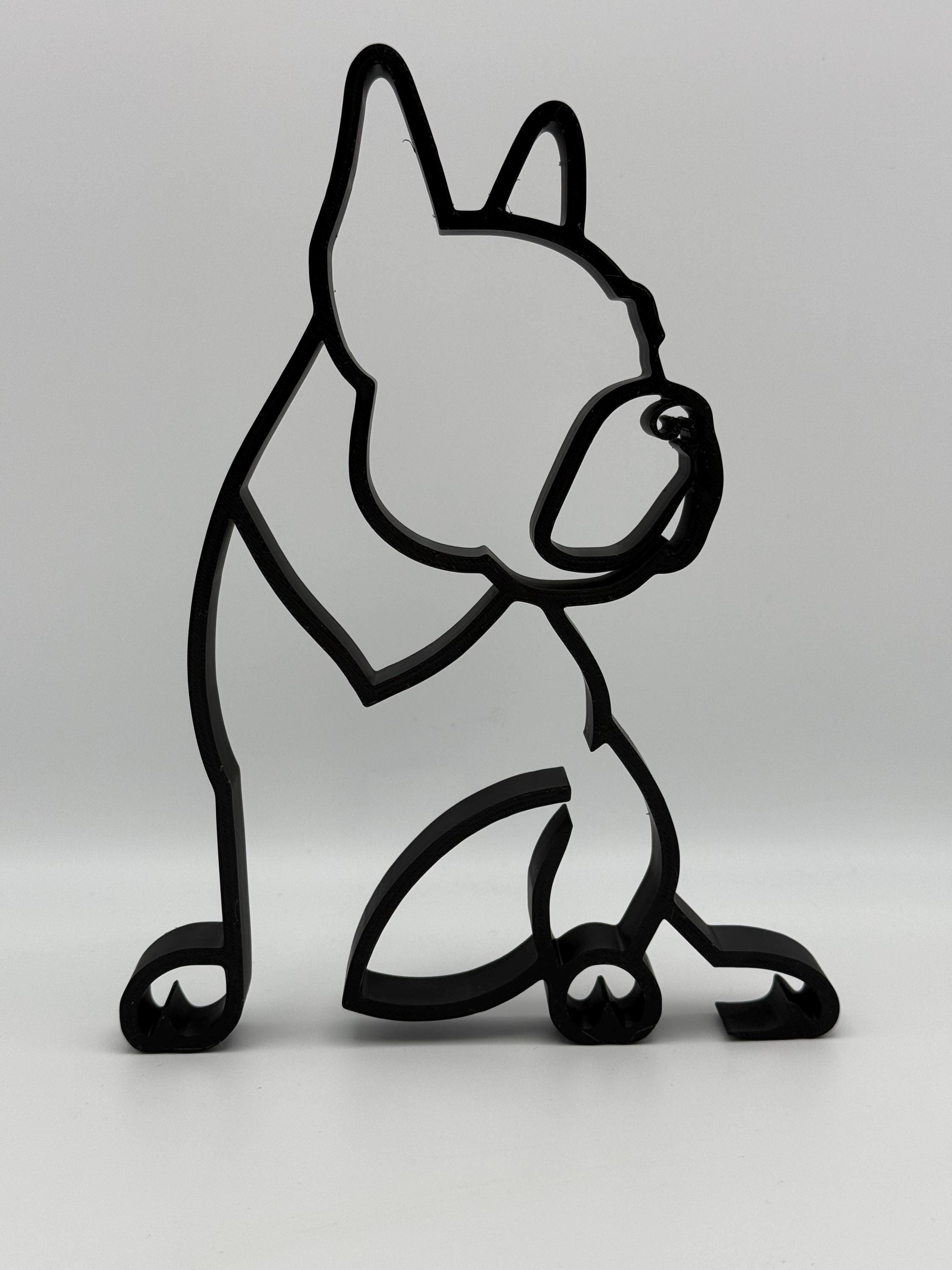 Minimalist French Bulldog Sculpture: 3D Printed Frenchie Art - Etsy