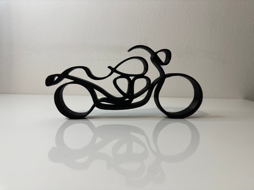 Minimalist Motorcycle Sculpture, Minimalist Art, Tabletop Figure, Home ...