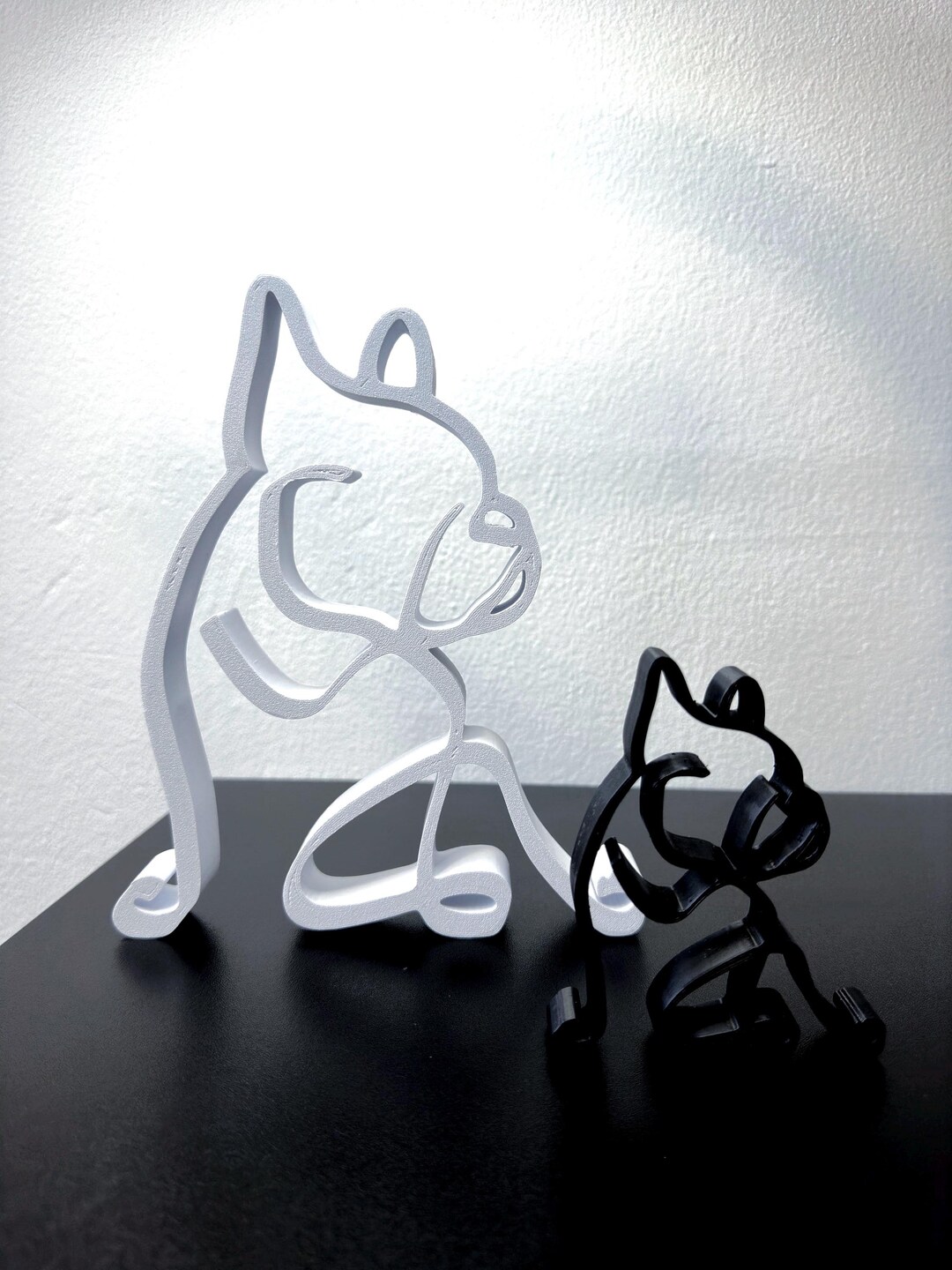 Minimalist French Bulldog Sculpture: 3D Printed Frenchie Art - Etsy