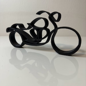 Minimalist Motorcycle Sculpture, Minimalist Art, Tabletop Figure, Home ...
