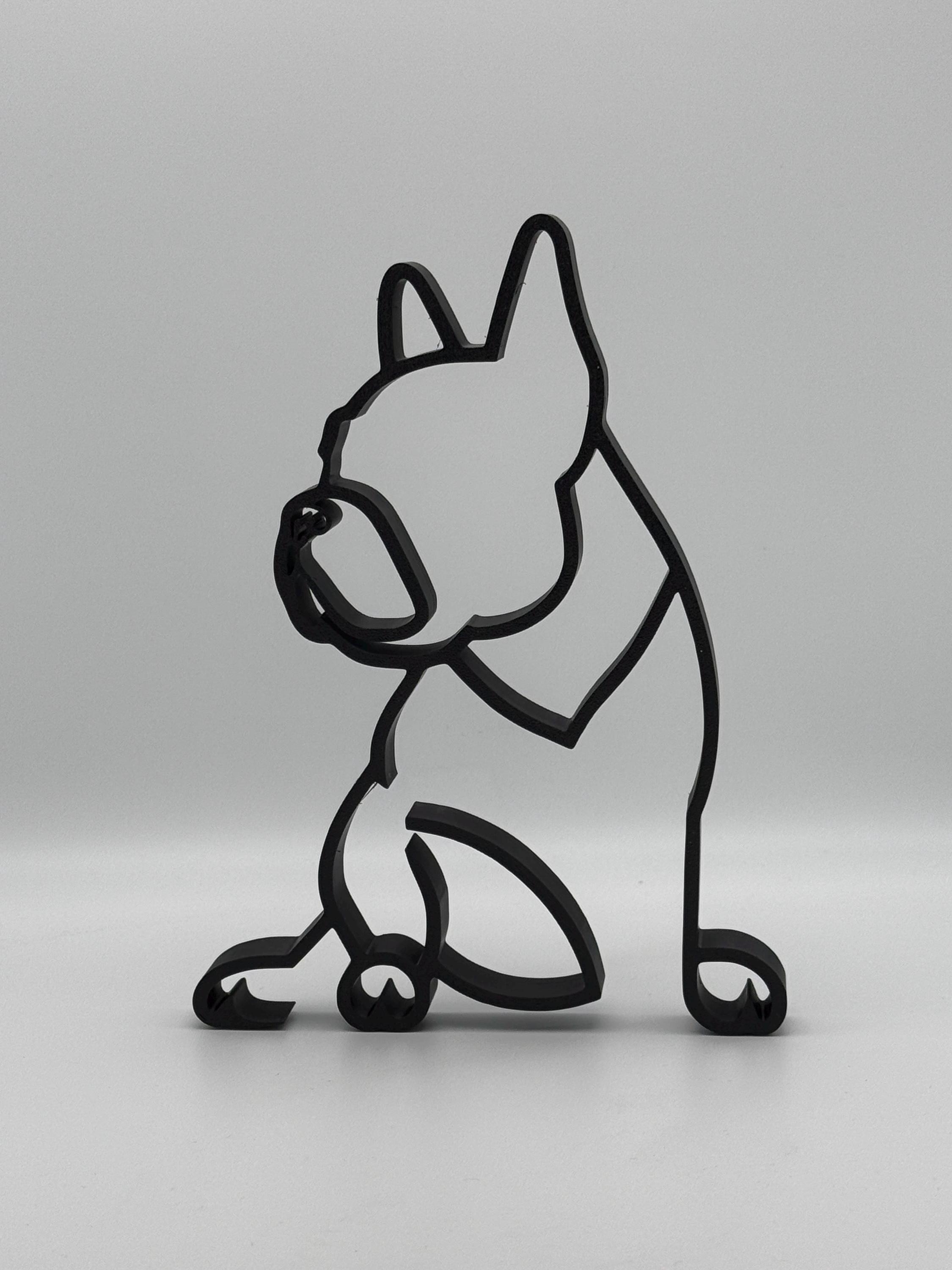 Minimalist French Bulldog Sculpture: 3D Printed Frenchie Art - Etsy